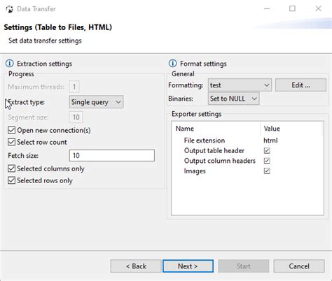 export format settings are not applied if datasource connection settings are enabled · issue