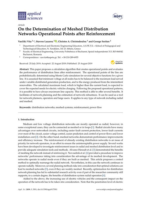 pdf on the determination of meshed distribution networks operational
