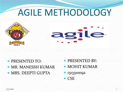 Agile Methodology PPT PPTX