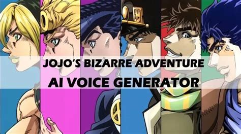 Best Jojo Ai Voice Generator Sound Like Jotaro Dio Or Others
