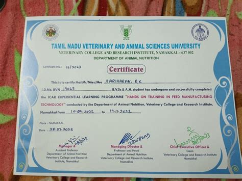 Hariharan R K On Linkedin Feedmanufacturing Handsontraining Agriculture Feedtech