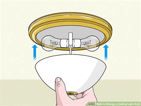3 Easy Ways To Change A Ceiling Light Bulb WikiHow