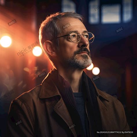 Ai创作图人物肖像 外国大叔 电影灯光师 质感合成风 照片级写实 灯光效果师 超时空博士 史蒂芬威廉霍金 探索侦探光发现研究 三维视觉效果艺术家 格利浦教授 大勒博夫斯基电影人偶 Cgi艺术家