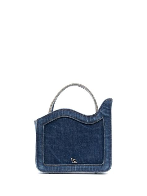 le silla ivy denim tote bag blue farfetch