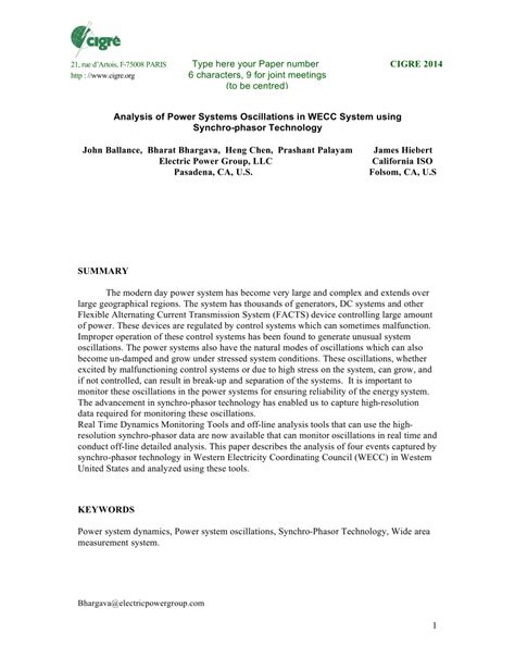 pdf analysis of power systems oscillations in wecc system using