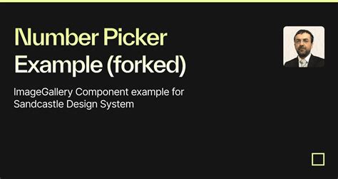 Number Picker Example Forked Codesandbox