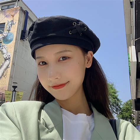 여성 일본식 가을 겨울 레트로 영국 모자 남성 블랙 베레모 패션 화가 모자 여성 모자 및 캡모자