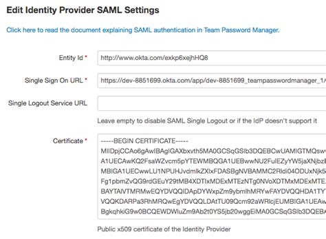 Configuring SAML Authentication For Okta