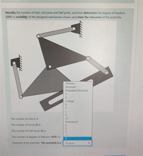 solved identify the number of links full joints and half