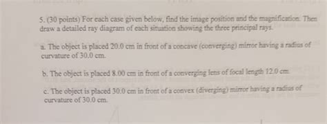 solved 5 30 points for each case given below find the