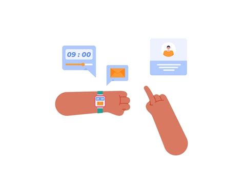 Premium Vector Hands Using Smartwatch And Featured