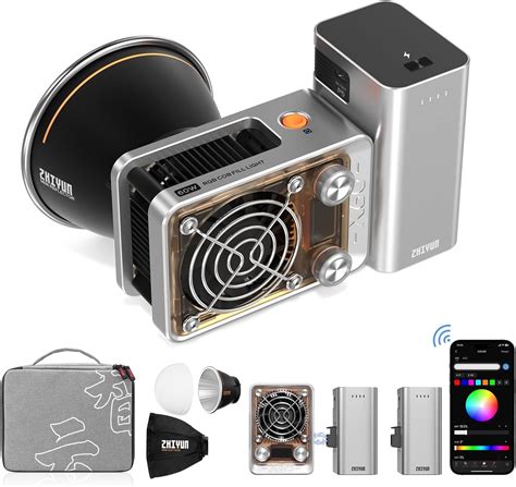 Zhiyun Molus X60 Rgb Pro [official] 60w Rgb Video Light With Grip Battery 2