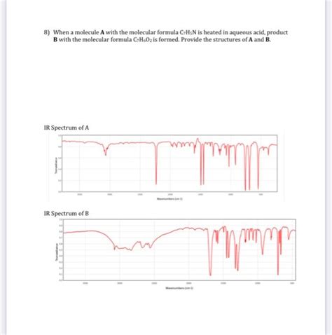 Solved 8 When A Molecule A With The Molecular Formula C7h5