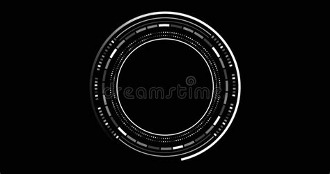 Animation Of Scope With Data Processing Over Black Background Stock