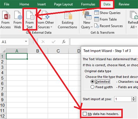 Import What Does My Data Has Headers Do When Importing From Text To Excel Super User
