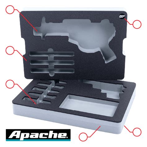 Customizable Foam Inserts For Apache 4800 Gun Case