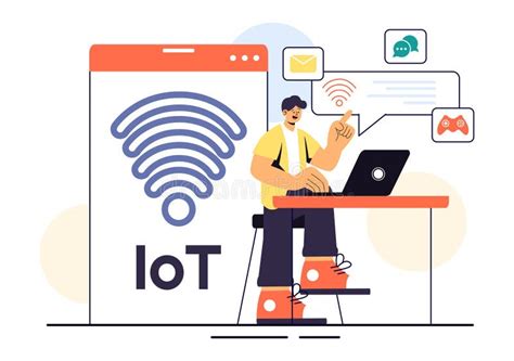 Internet Of Things Iot Vector Illustration Featuring Technology Smart Connection And Control
