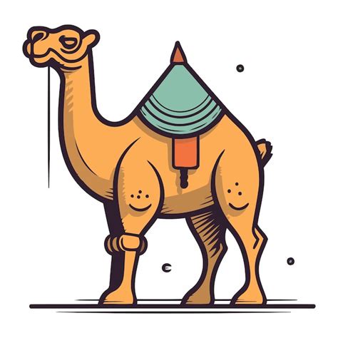 Premium Vector Cute Camel Vector Illustration Of A Camel With A Hat