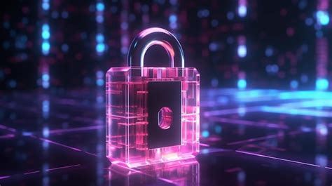 Premium Ai Image Lock Internet Network Security Technology Generative Ai