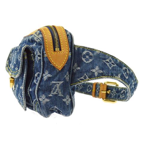 Louis Vuitton Blue Jean Monogram Bum Fanny Pack Waist Belt Bag For Sale