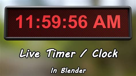 Create Auto Timer Or Clock In HH MM SS Format Geometry Nodes Blender Tutorial YouTube