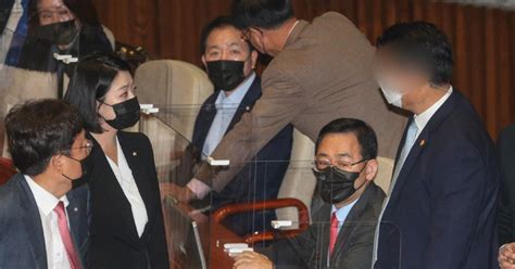 청와대 경호원 향해 항의하는 배현진 의원