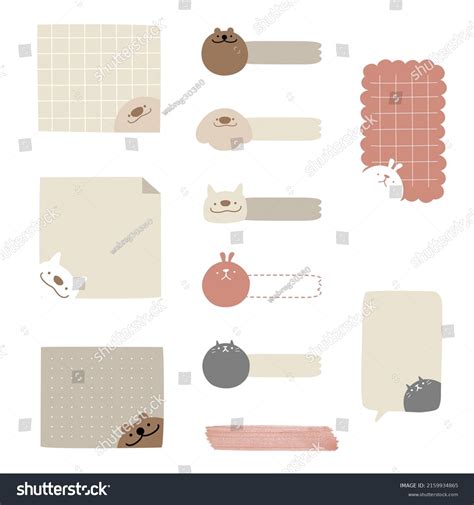 Set Cute Hand Drawn Doodle Text Stock Vector Royalty Free 2159934865 Shutterstock