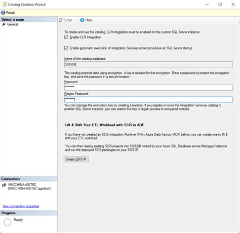 creating a ssis catalog on an azure vm iaas microsoft qanda