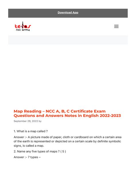 Tejas Ncc Army Indias 1 Ncc Learning Platform Download Free Pdf Compass Map