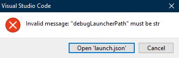 Simple Python Script Remote Debugging In Docker Container Leads To Invalid Message
