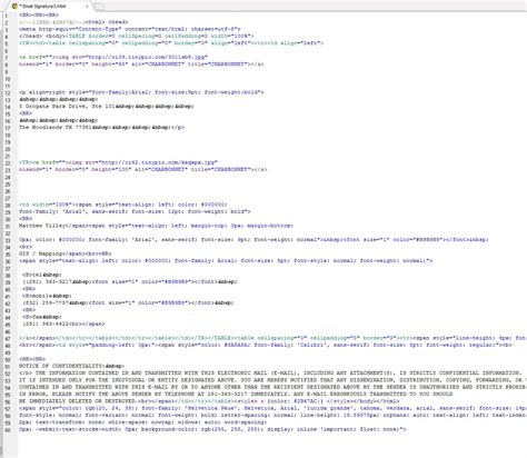 Html Designing A Signature Block For Company Email In Html And Need