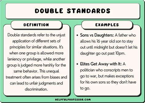Double Standard Meaning Understanding Its Impact And Effects