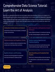 Master The Art Of Data Science Comprehensive Tutorial For Course Hero