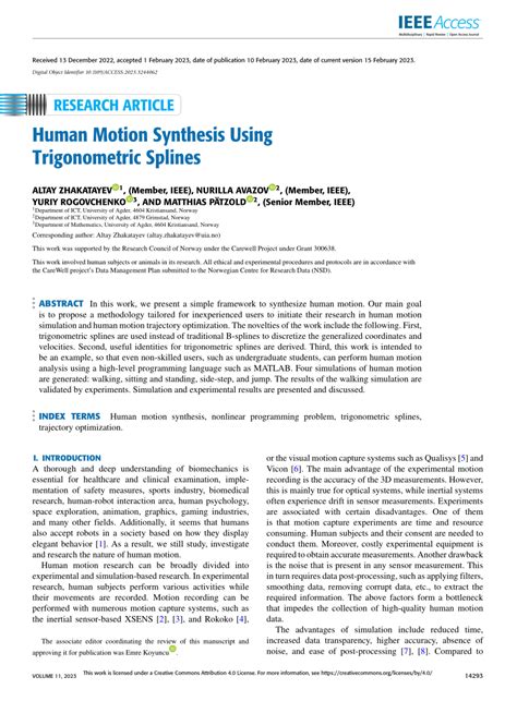 Pdf Synthesis Of Lower Body Human Walking Using Trigonometric Spline Method