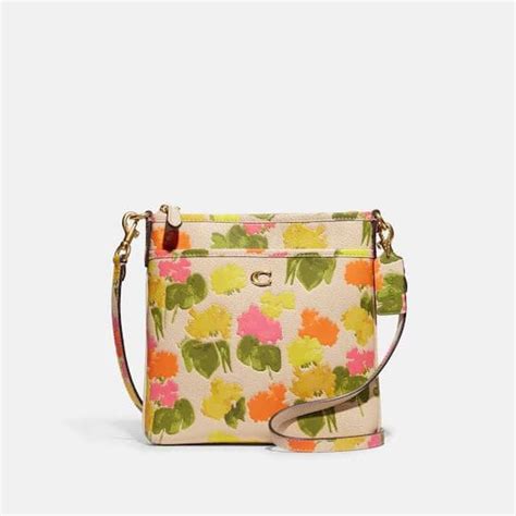 My Readystock Coach Kitt Messenger Crossbody With Floral Print