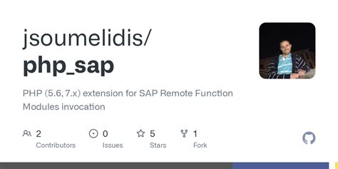 GitHub Jsoumelidis Php Sap PHP X Extension For SAP Remote Function Modules Invocation