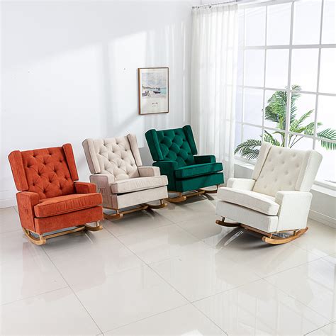 Rosdorf Park Jayneen Rocking Chair Nursery Chair Upholstered Mid