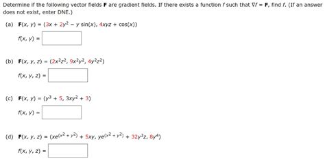 Solved Determine If The Following Vector Fields F Are Chegg