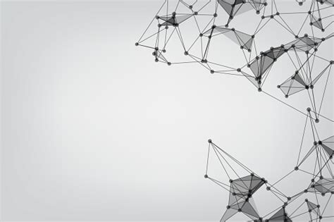 기하학적 그래픽 배경 분자 및 통신 미니멀리즘 혼돈의 일러스트레이션 과학 화학 생물학 의학의 개념 점과 선을 연결하는 배경 기술