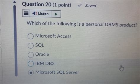 Solved Question 20 1 ﻿point ﻿savedwhich Of The Following