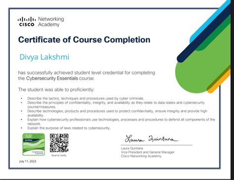 Divya Lakshmi On Linkedin Cisconetworkingacademy
