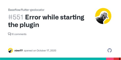 Error While Starting The Plugin · Issue 551 · Baseflowflutter