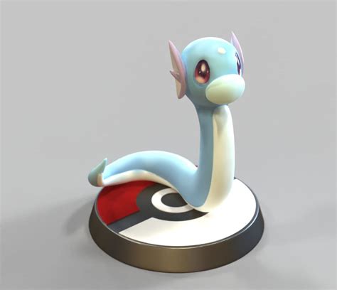 Dratini Pokemon Statue Figure Hand Painted Nintendo Gaming Decor Etsy