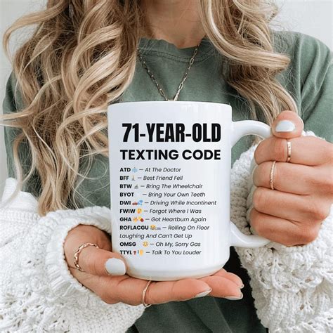 Funny 71st Birthday Mug Milestone T For 71 Year Old Men Women