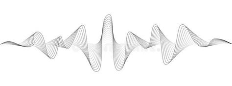 Abstract Undulating Dots Lines Of Sound Wave Dynamic Pulsating Wave Stock Illustration