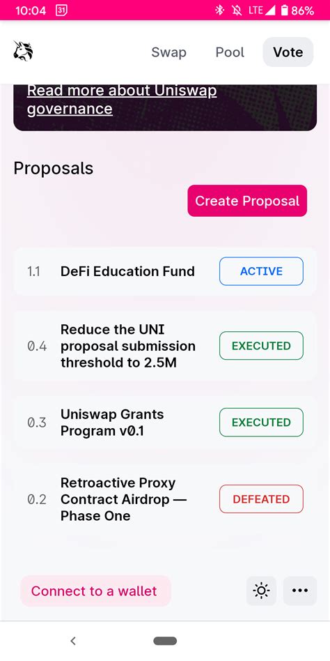 Proposal Status Layout Bug Issue Uniswap Interface GitHub