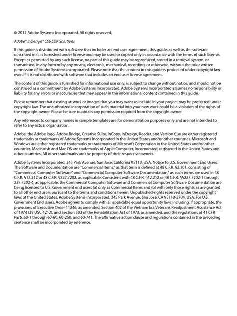Indesign Cs6 Documentation Download Free Pdf Copyright Code Of Federal Regulations
