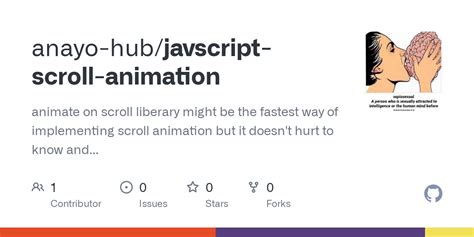 GitHub Anayo Hub Javscript Scroll Animation Animate On Scroll Liberary Might Be The Fastest