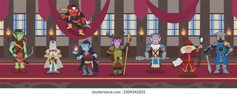 Cartoon Illustration Fantasy Rpg Character Classes Stock Vector Royalty Free 2508427505