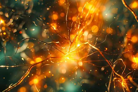 Neurons And Synapses Engage In Electrical Activity Within The Brain Stock Image Image Of